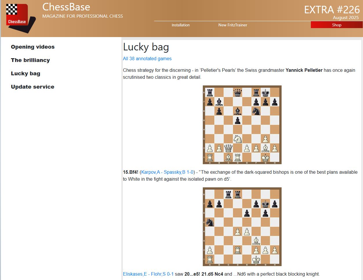 New: CBM Extra #226 | ChessBase